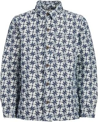 Faguo Surchemise oversize en coton imprim&eacute;