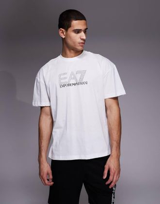 Emporio Armani Armani EA7 - Train Visibility - T-shirt ample - Blanc