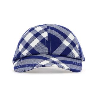 Burberry Femme, Accessoires, Bleu, Taille: M Casquette de baseball &agrave; motif tartan