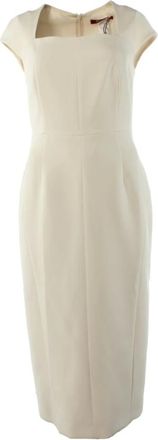 Max Mara Femme, Robes, Beige, Taille: 36 FR Robe Midi