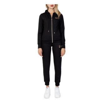 Emporio Armani Damen Fr&uuml;hling/Sommer Anzug mit Kapuze - - Sport - Damen - Schwarzk - W26
