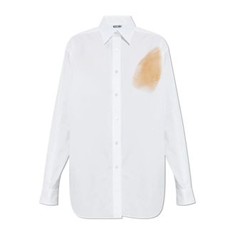Moschino Baumwollshirt mit Druck - - Blouses & Shirts - Damen - Wei&szlig; - XS