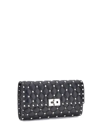 Valentino Garavani Womens Shoulder Bag | Rockstud Spike Nappa-Pl Nero