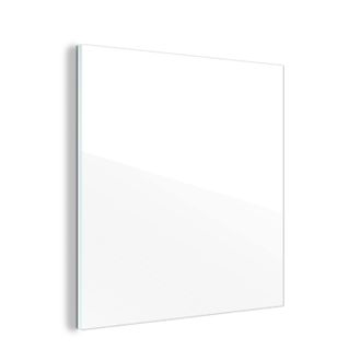 MuchoWow Glasbild Glasfoto Wandbild Bilder Deko 50x50 cm Einfarbig - Design - Wei&szlig; - Muster