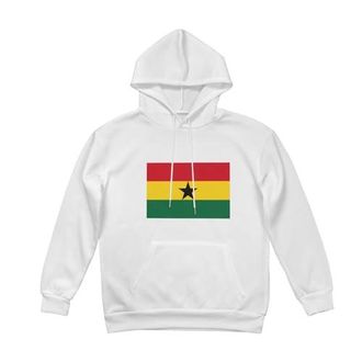 Generic Sweatshirts &Agrave; Capuche Femmes Doublure Polaire Imprim&eacute; Graphique Ghana Drapeau Pull Hoodie Hauts Streetwear Vintage Pull De D&eacute;tente Athleisure du XS Au