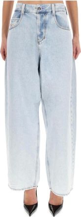 Diesel Femme, Jeans, Bleu, Taille: W33 Wide Leg Light Wash Denim Jeans