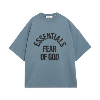 Fear of God Homme, Tops, Bleu, Taille: L Campus 90s Short Sleeve Tee