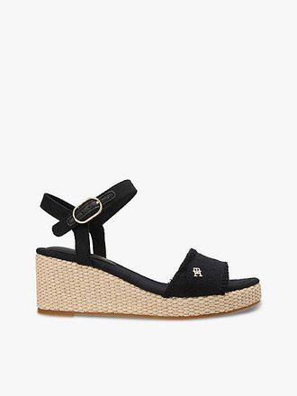 Tommy Hilfiger Espadrilles compens&eacute;es tiss&eacute;es &agrave; monogramme TH