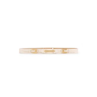 Elisabetta Franchi Lederg&uuml;rtel mit Doppelschnalle - - Accessories - Damen - Beige - XL