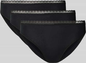 Schiesser Slips im 3er-Pack mit Spitzenbund Modell Rio