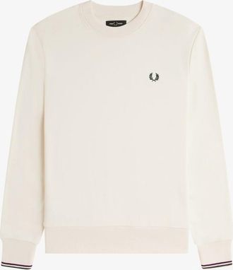 Fred Perry Sweatshirt aus Baumwolle mit Logo-Stickerei und Streifenakzenten in