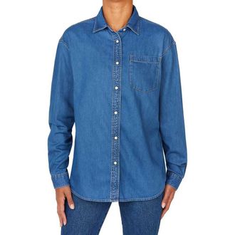 Pepe Jeans London Damen Boyfriend Shirt Pl304895 Hemd, Blue (Denim-HT8)