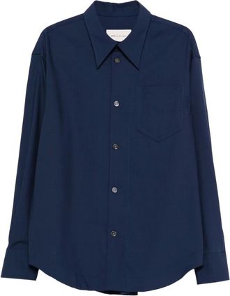 Ami Femme, Blouses et Chemises, Bleu, Taille: 38 FR Chemise Large Embossed ADC Wide Shirt