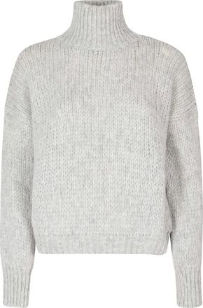 Roberto Collina Pull col roul&eacute; ML - Femme - Pulls - Gris - Taille: 38 FR