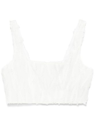 Federica Tosi haut à détails appliqués - Blanc