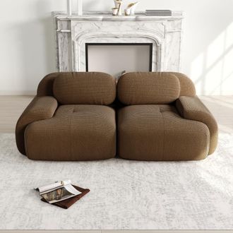 Generic Cord Loveseat Sofa 82 Modular - Geschwungene Armlehnen, rutschfeste Unterseite, hochelastische Polsterung - F&uuml;r Wohnzimmer, Schlafzimmer, Heimkino in 