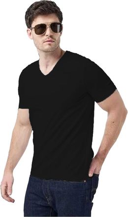 HUGO BOSS Spirit T-Shirt f&uuml;r Herren, V-Ausschnitt, Schmal (2er-Pack) (Schwarz)