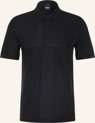HUGO BOSS Jersey-Poloshirt Parley schwarz