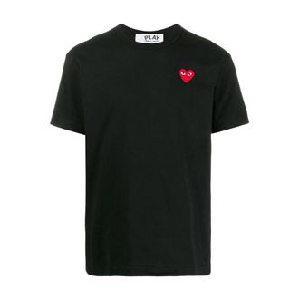 Comme Des Gar&ccedil;ons Schwarzes Play T-Shirt mit Logo - - Tops - Herren - Schwarzk - XS