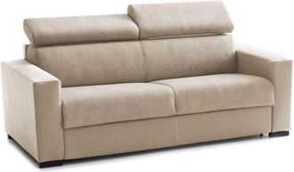 Talamo Italia Schlafsofa Agostina, 2-Sitzer-Sofa, 100% Made in Italy, Wohnzimmersofa mit drehbarer Öffnung, mit verstellbaren Kopfstützen und schlanken Armlehnen