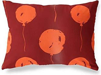 Bonamaison Le Jardin du Lin Kissenbezug Zierkissenbezug Orange-Bordeaux Kissenbezug, Für Bett, Auto, Sofa, Haus, Wohnzimmer, Schlafzimmer, Dekoration, 45x60 Cm -