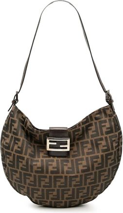 Fendi Hobo Bags - Zucca Canvas Croissant Hobo - Gr. unisize - in Braun - f&uuml;r Damen