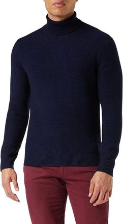 Hackett Pull Col Roul&eacute; H Stitch - Homme - Pulls - Bleu - Taille: L