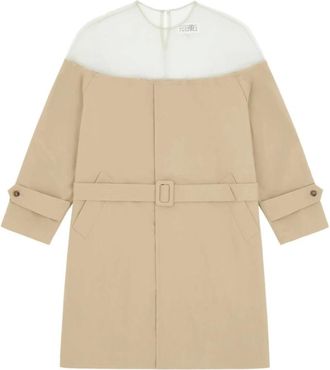 Maison Margiela Femme, Manteaux, Brun, Taille: 34 FR Robe Ceintur&eacute;e