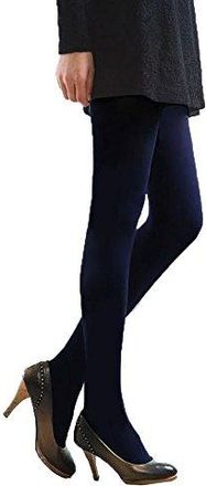Generic Chaussettes noires pour femme 35-38 couleur bonbon legging chaussettes longues chaudes pour femme, Marine, taille unique