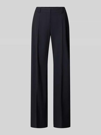 Windsor Slim Fit Hose aus Schurwoll-Elasthan-Mix mit B&uuml;gelfalten