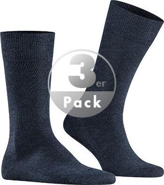 Falke Herren Socken blau Baumwolle unifarben