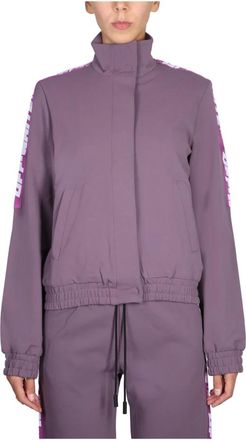 Off-white Femme, Vestes, Violet, Taille: 40 FR Permanent Athl Logo Band Track Jacket