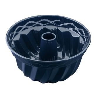 Dr. Oetker Guglhupf Backform &Oslash; 24 cm Back-Liebe Emaille - Schnitt- & kratzfeste Gugelhupf Form mit Emaille - 24er Gugelhupfform in Dunkelblau