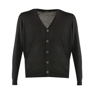 Drumohr Cardigan Modern &agrave; col en V D0D109 - Homme - Pulls - Noir - Taille: M