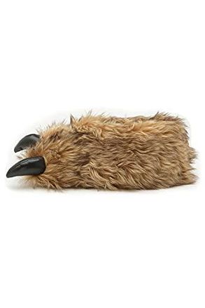 Footwear Studio Chaussons fantaisie pour homme en forme de pattes avec griffes de monstre - Marron - Brun clair., 38/39 EU