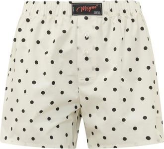 Msgm Msgm, Femme, Shorts, Blanc, Taille: 40 FR Polka-dot Shorts