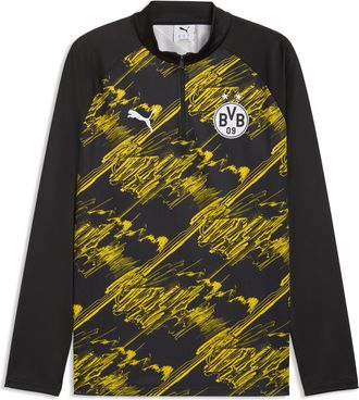 Puma Haut d&eacute;chauffement 1/4 zip Borussia Dortmund Homme, Accessoires, Noir, XL