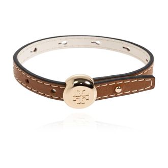Tory Burch Icon Lederarmband - - Accessories - Damen - Braun - ONE SIZE
