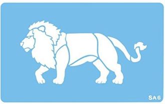 PME JEM Löwenschablone, Kunststoff, Blau, 15 x 1 x 15 cm