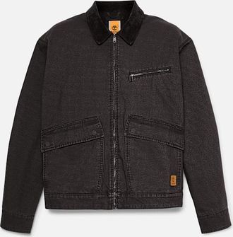 Timberland Strafford Jacke aus gewaschenem Canvas f&uuml;r Herren in Schwarz, Herren, Schwarz, Gr&ouml;&szlig;e