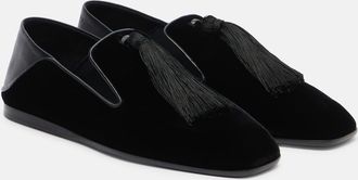 Jimmy Choo London Slip-on Eliot Slipper en velours