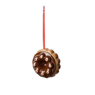 Villeroy & Boch Winter Bakery Decoration Baumschmuck Schokoladenkuchen, Porzellan, Braun/Wei&szlig;