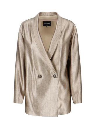 Giorgio Armani Zweireihiger Seidenblazer