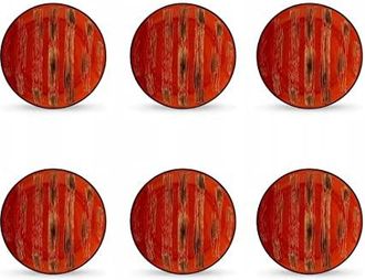 Wilmax England Wilmax WL-668211/A Porzellan Kleiner Runden Dessertteller, Rot, 18cm Durchmesser