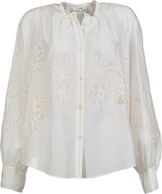 Forte_Forte Femme, Blouses et Chemises, Beige, Taille: 36 FR Cam Ricamo Shirt