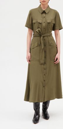 Claudie Pierlot Robe midi fluide manches courtes