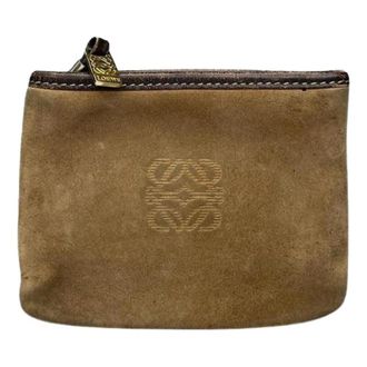 Loewe Pochette en cuir Pre-owned - Femme - Pre-owned - Brun - Taille: ONE Size