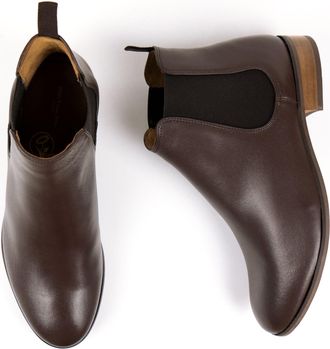 Will’s Vegan Store Herren vegan Chelsea Boots Dunkelbraun