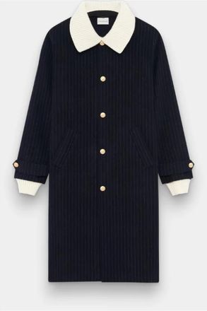 Dr&ocirc;le de Monsieur Le Manteau Pinstripes - - Coats - Herren - Blau - S