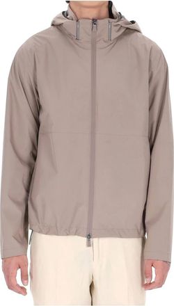 Herno Homme, Vestes, Beige, Taille: XL Giubbino bomber en nylon anti-eau Functional Wardrobe